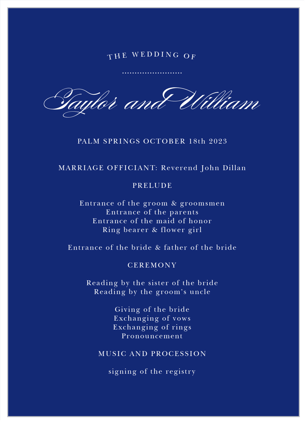 Chic Vintage Wedding Programs by Basic Invite