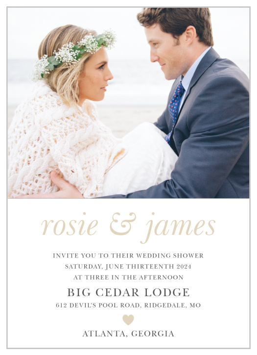 Couples Bridal Shower Invitations - Match Your Color & Style Free!