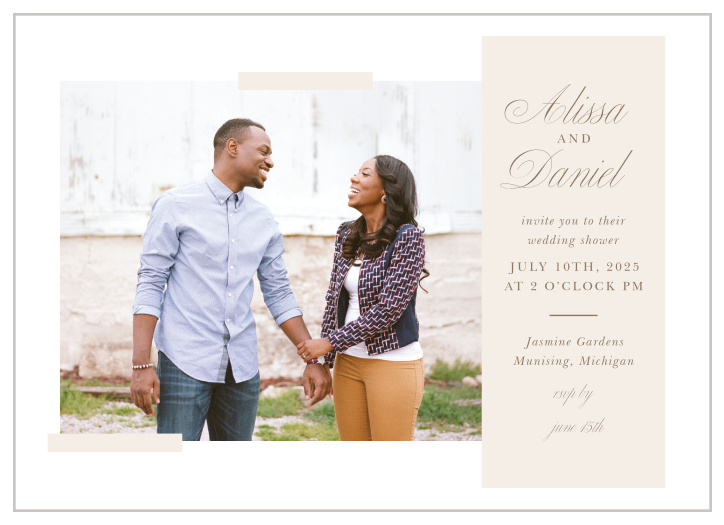 Couples Bridal Shower Invitations - Match Your Color & Style Free!