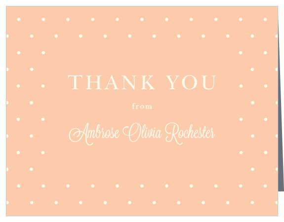 Polka Dot Thank You Cards - Match Your Color & Style Free!