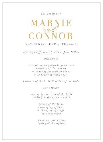 Wedding Programs | Match Your Colors & Style Free!