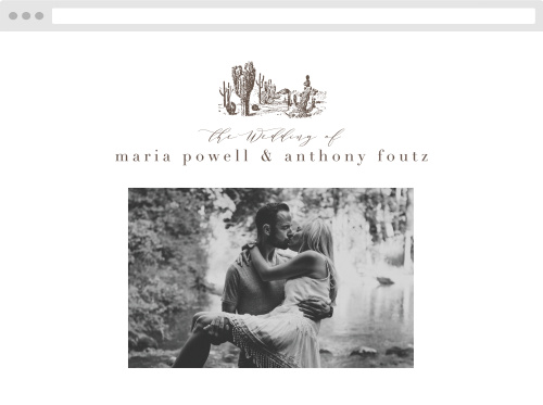 Desert Chic Wedding Website by Basic Invite