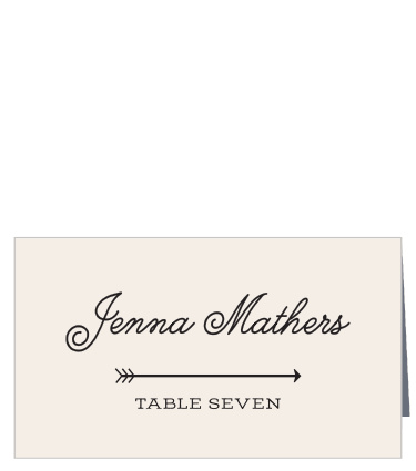 Overlapping Arrows Wedding Menus by Basic Invite