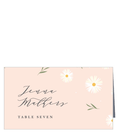 Tiny Daisies Wedding Menus by Basic Invite