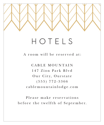 Glamorous Chevron Response Cards