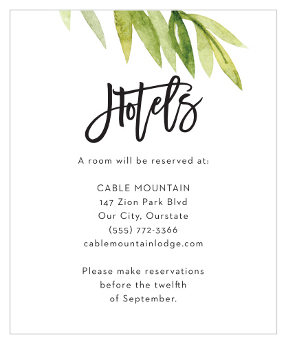 Fun Foliage Registry Cards by Basic Invite
