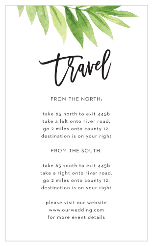 Fun Foliage Accommodation Cards by Basic Invite