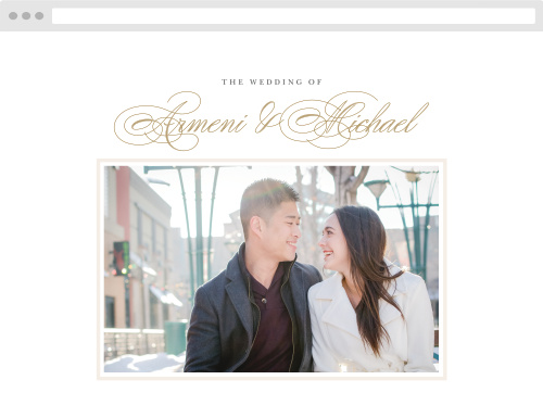 Simple Border Wedding Website by Basic Invite