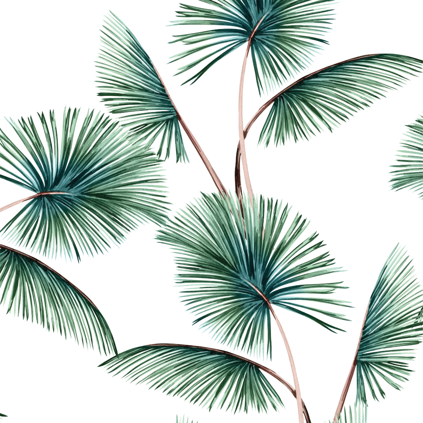 Patterned Fronds Peel And Stick Removable Wallpaper | Love vs. Design