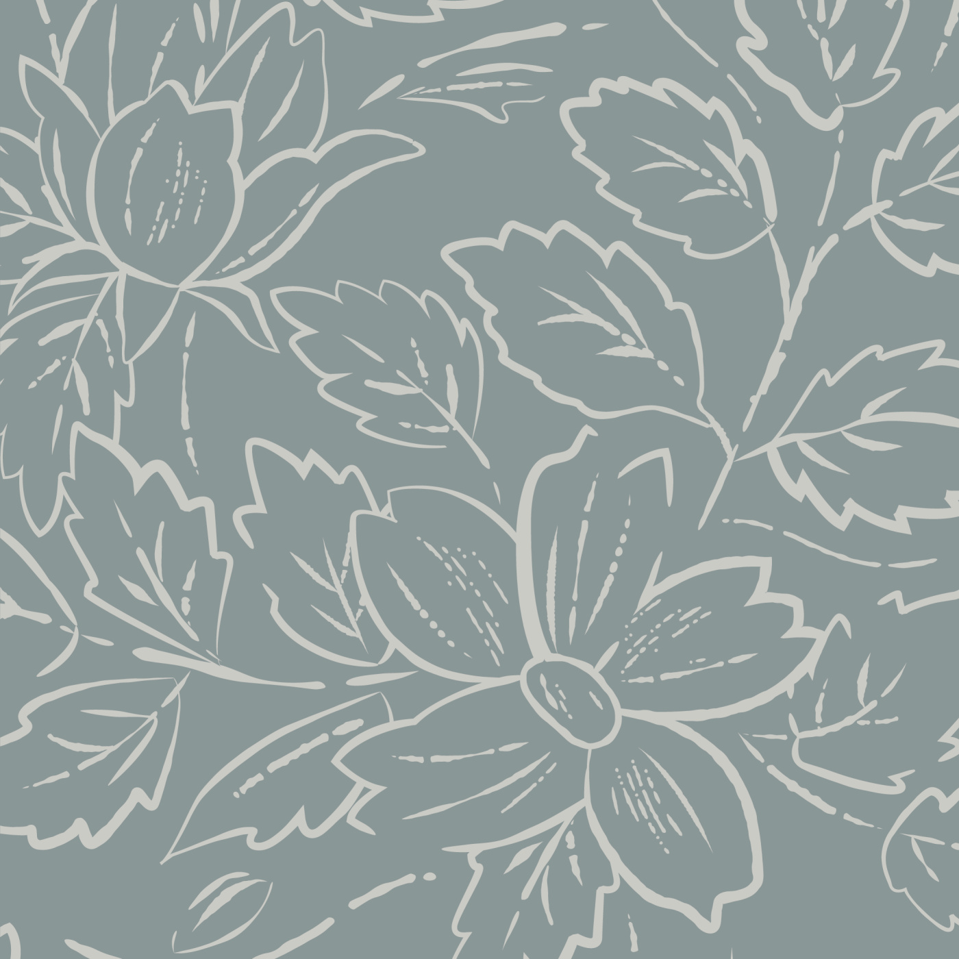 Ink Flowers Peel And Stick Removable Wallpaper | Love vs. Design