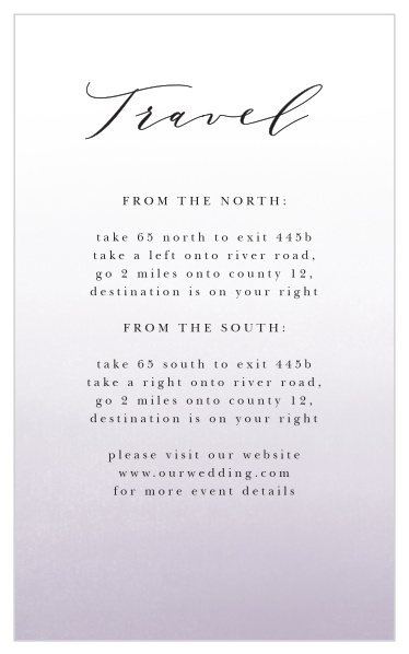 Wedding Direction Cards by Basic Invite