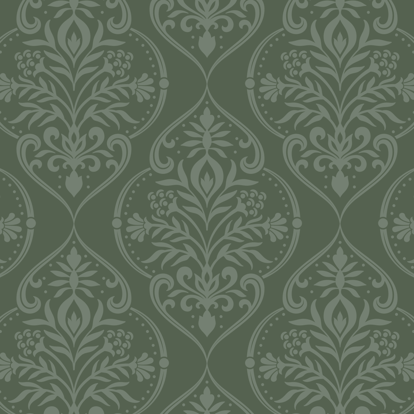 Floral Damask Peel And Stick Removable Wallpaper | Love vs. Design