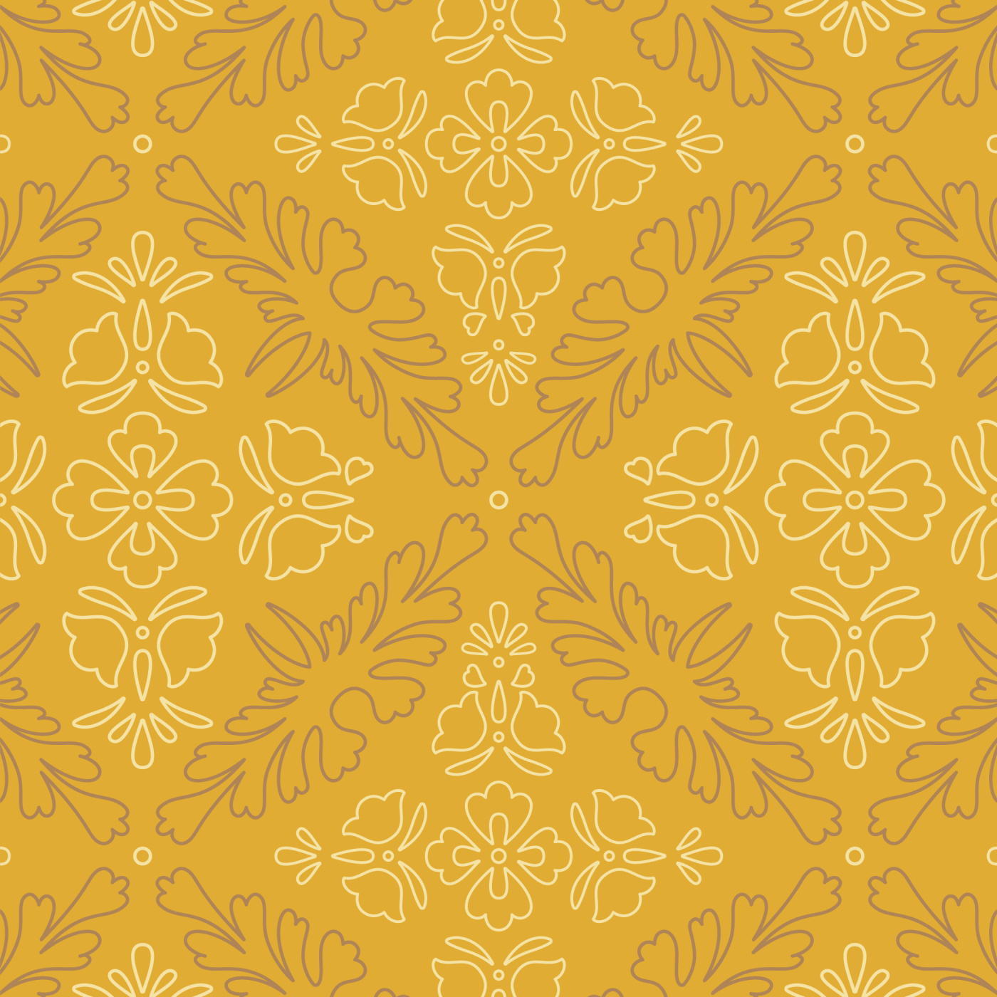 Ornate Outline Peel And Stick Removable Wallpaper | Love vs. Design