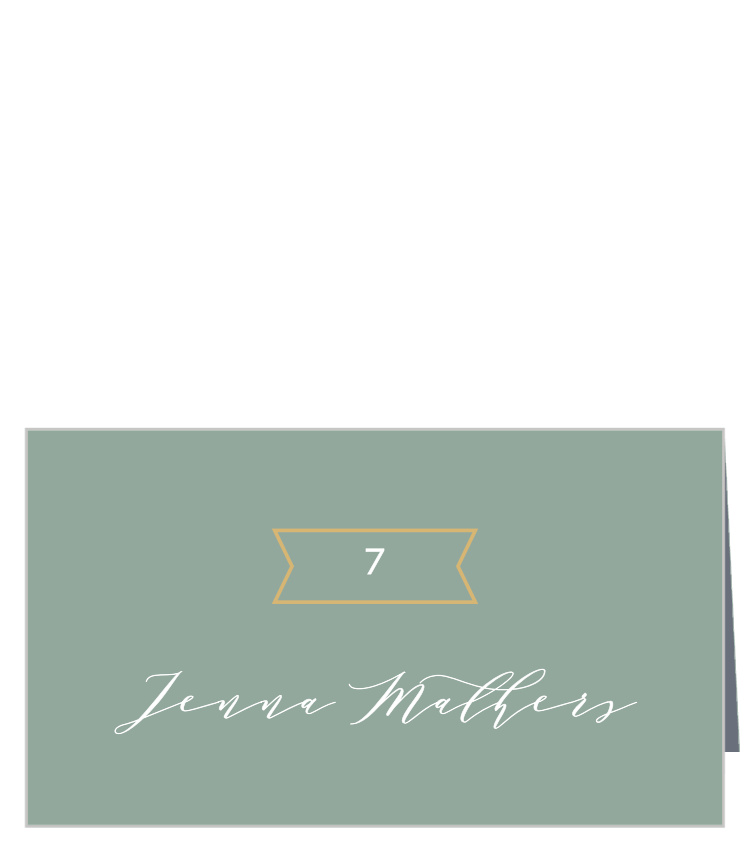 Contemporary Banner Place Cards by Basic Invite