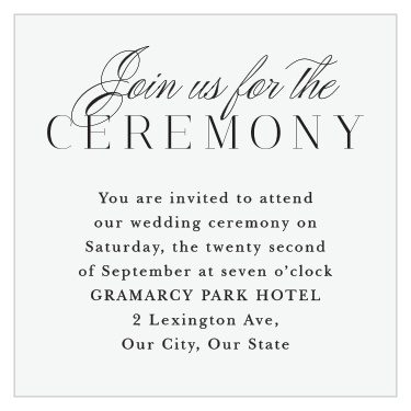 Lovely Opaque Wedding Belly Bands by Basic Invite