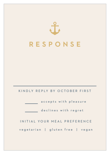 Maritime Anchor Wedding Invitations by Basic Invite