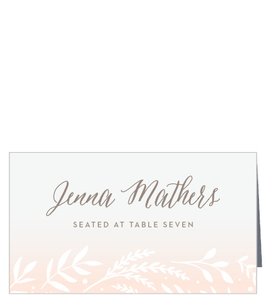 Flower Wedding Place Cards - Match Your Color & Style Free!