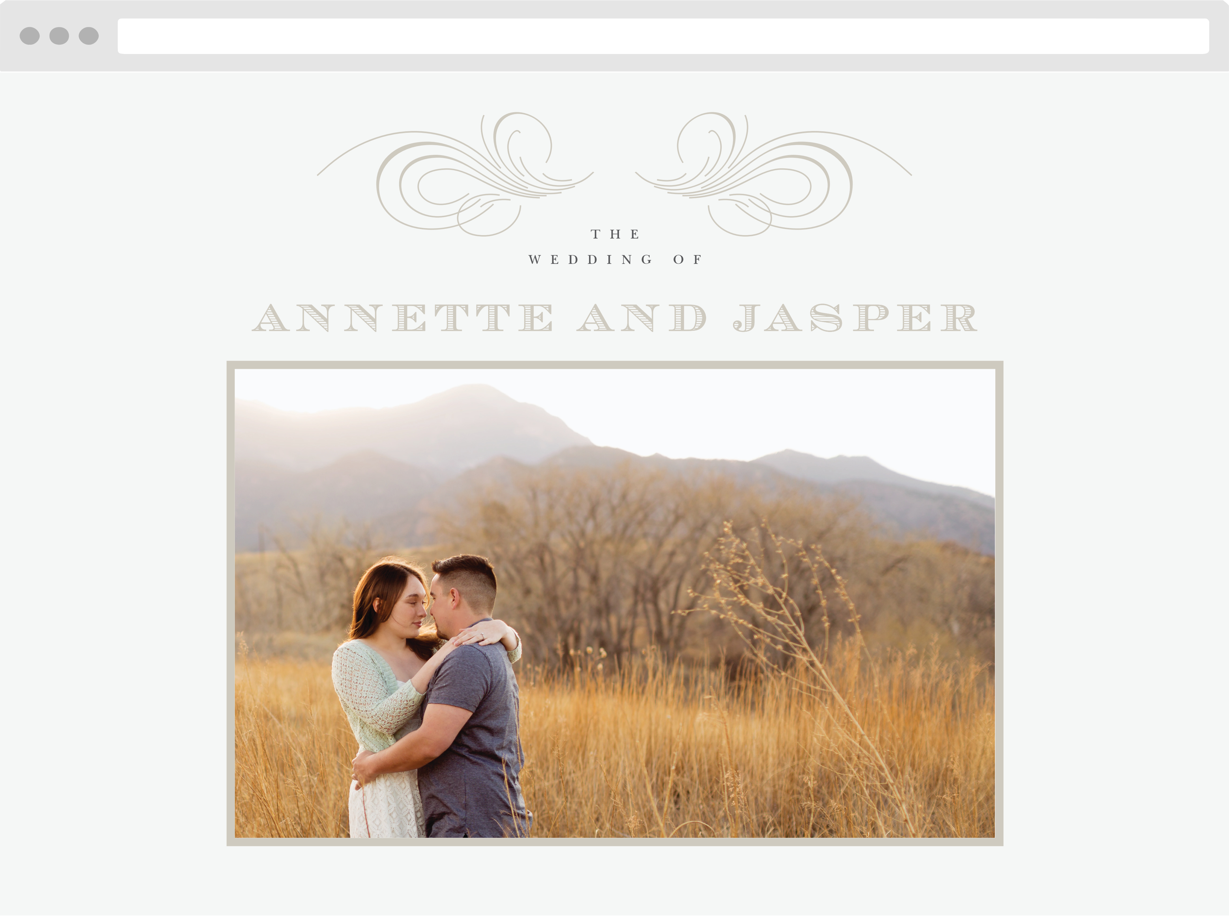 Streamlined Scroll Wedding Website by Basic Invite