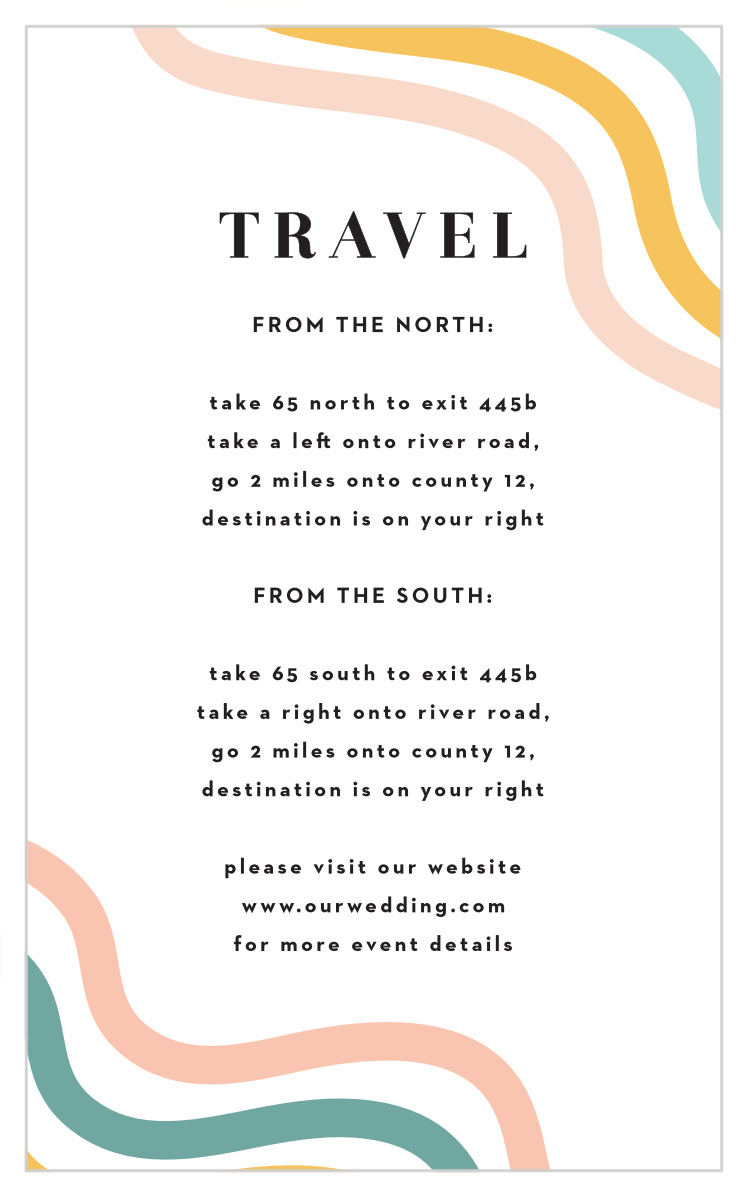 Mod Waves Direction Cards by Basic Invite