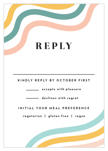 Mod Waves Wedding Invitations by Basic Invite