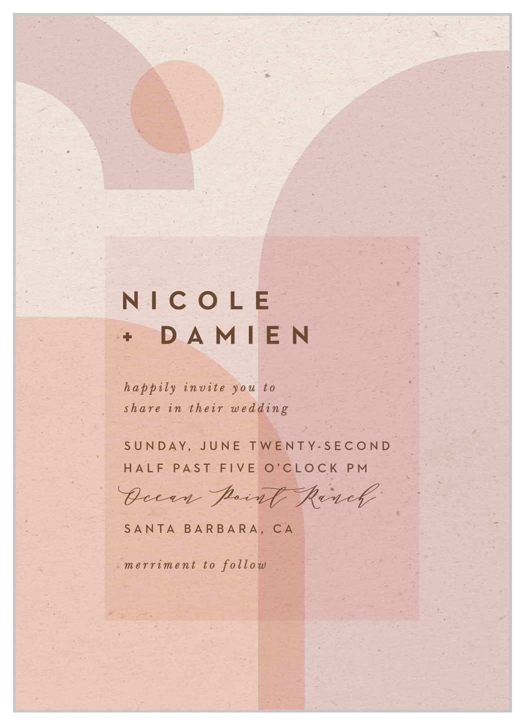 Mod Shapes Wedding Invitations by Basic Invite