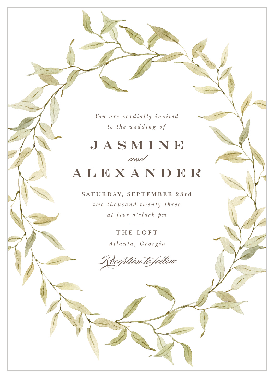 Vintage Classic Wedding Invitations by Basic Invite
