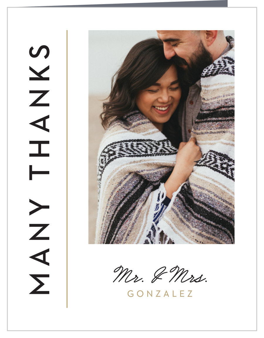 Mod Grid Wedding Thank You Cards by Basic Invite