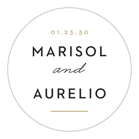 Mod Grid Wedding Stickers by Basic Invite