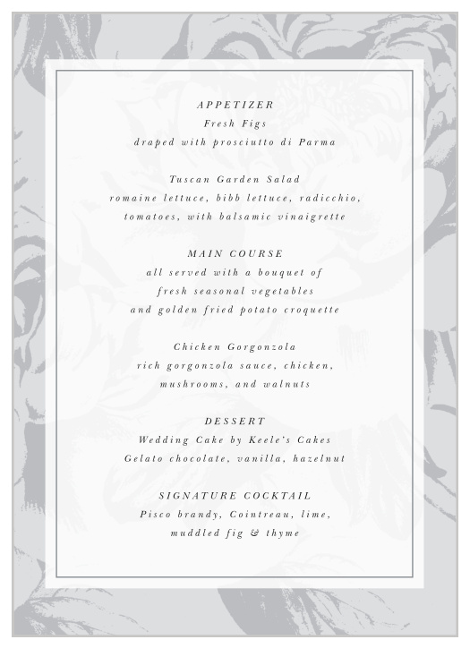 Wedding Menus | Design Your Menu Cards Instantly Online!