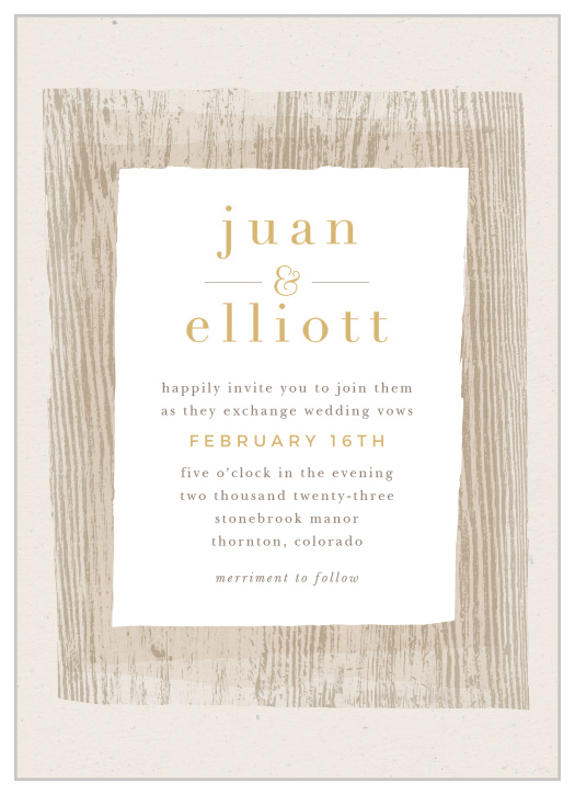 Rustic Wedding Invitations - Match Your Color & Style Free!