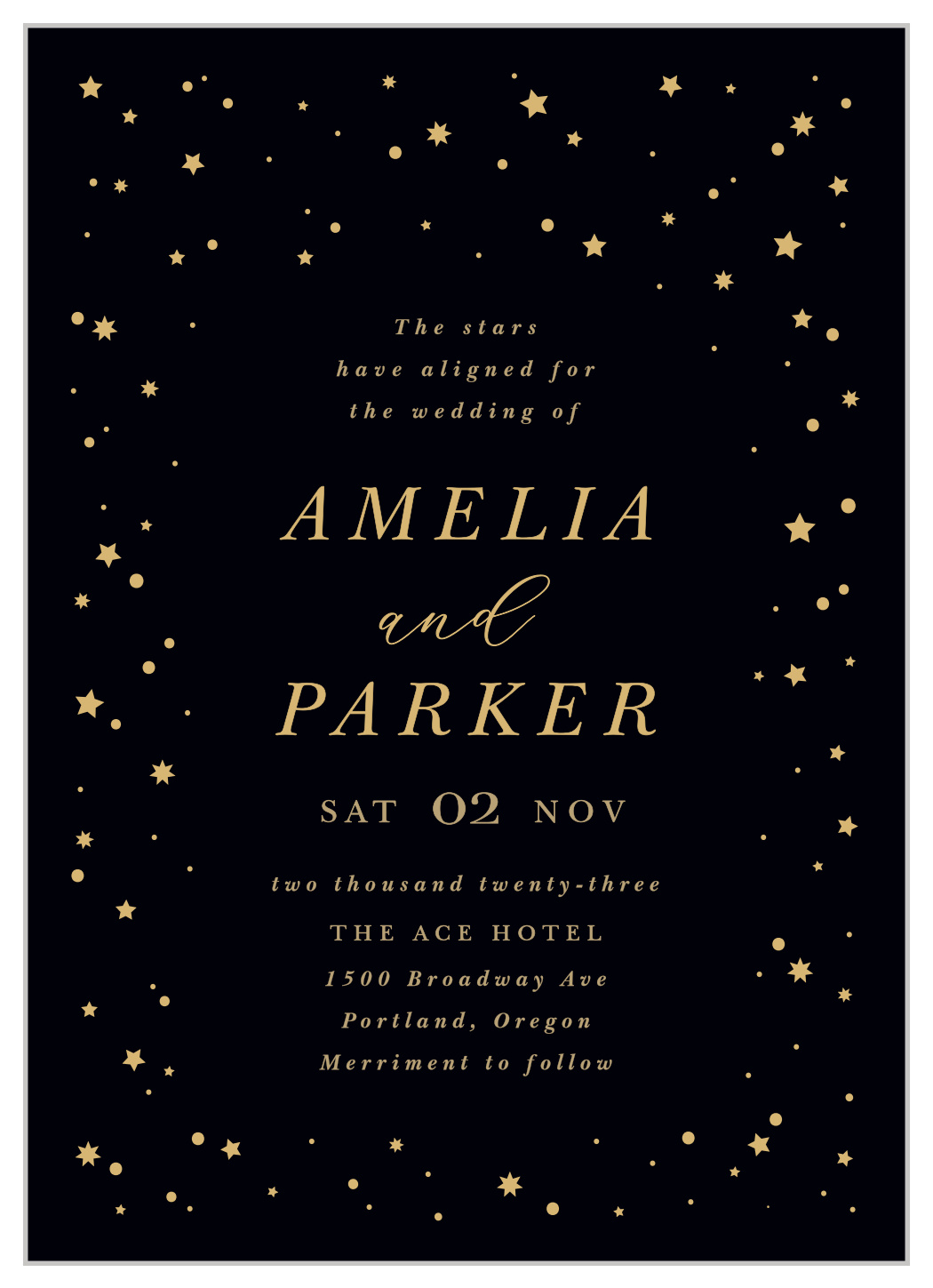 Shining Bright Wedding Invitations by Basic Invite