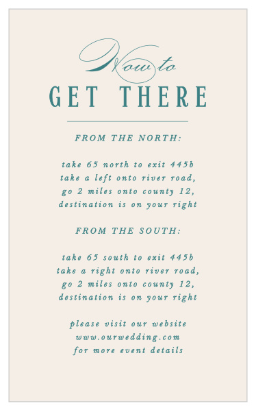 Wedding Direction Cards by Basic Invite