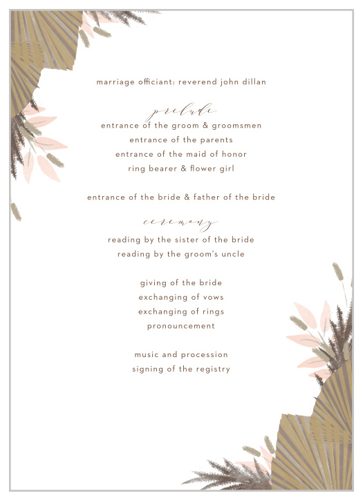 Dried Foliage Wedding Invitations by Basic Invite