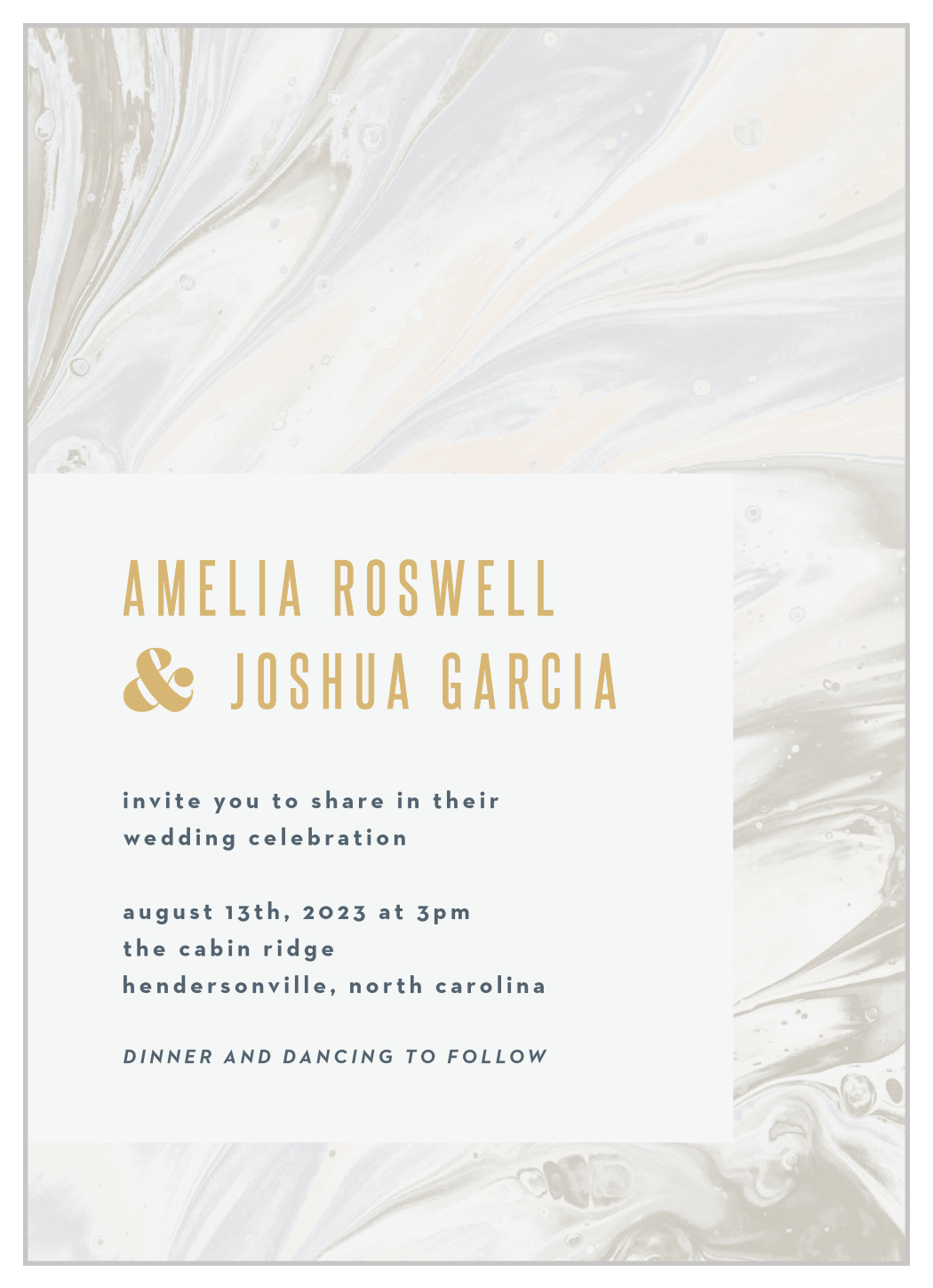 Marbled Shell Wedding Invitations by Basic Invite
