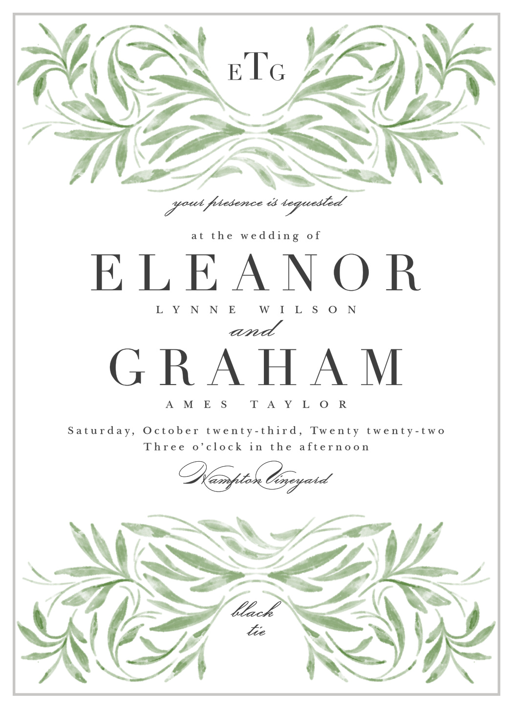 Engraved Elegance Wedding Invitations by Basic Invite