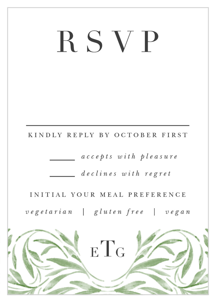 Engraved Elegance Response Cards by Basic Invite