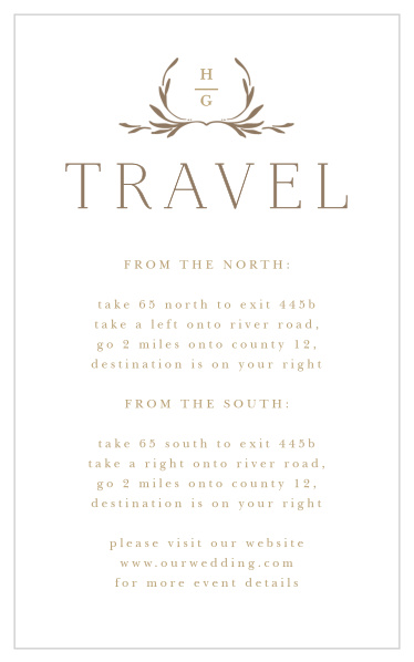 Wedding Direction Cards by Basic Invite