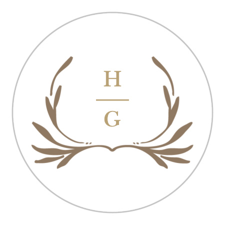 Monogrammed Minimalist Wedding Stickers by Basic Invite