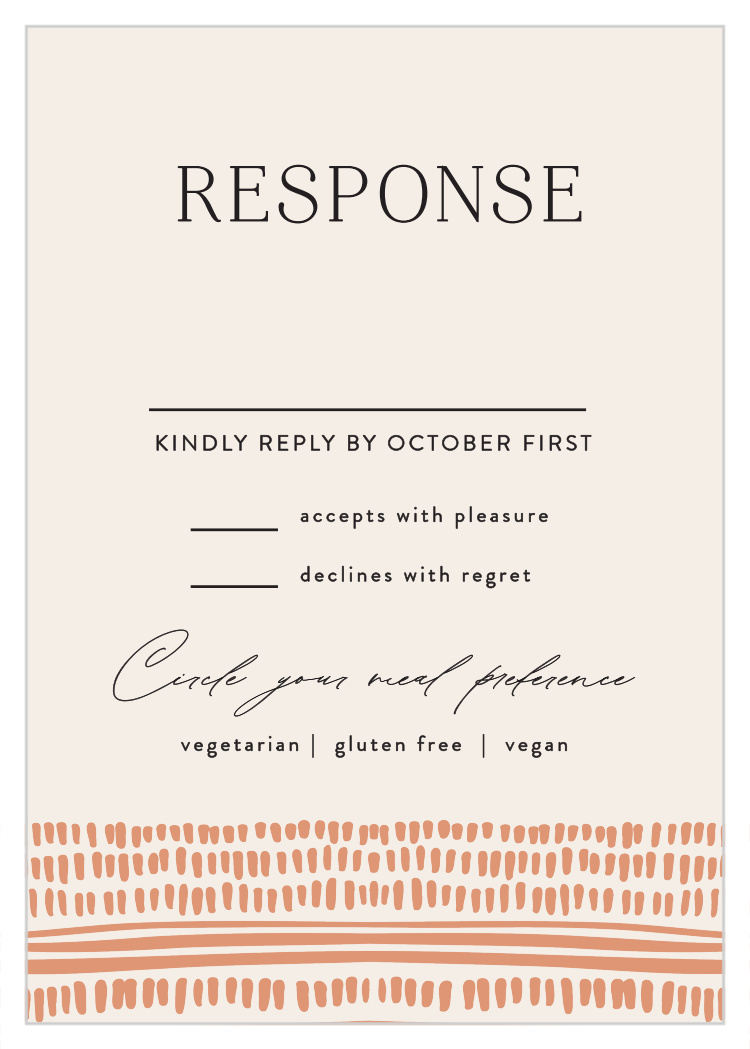 Boho Radiance Response Cards by Basic Invite