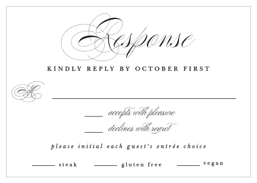 Considered Cursive Wedding Invitations by Basic Invite