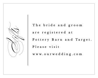 Considered Cursive Wedding Invitations by Basic Invite