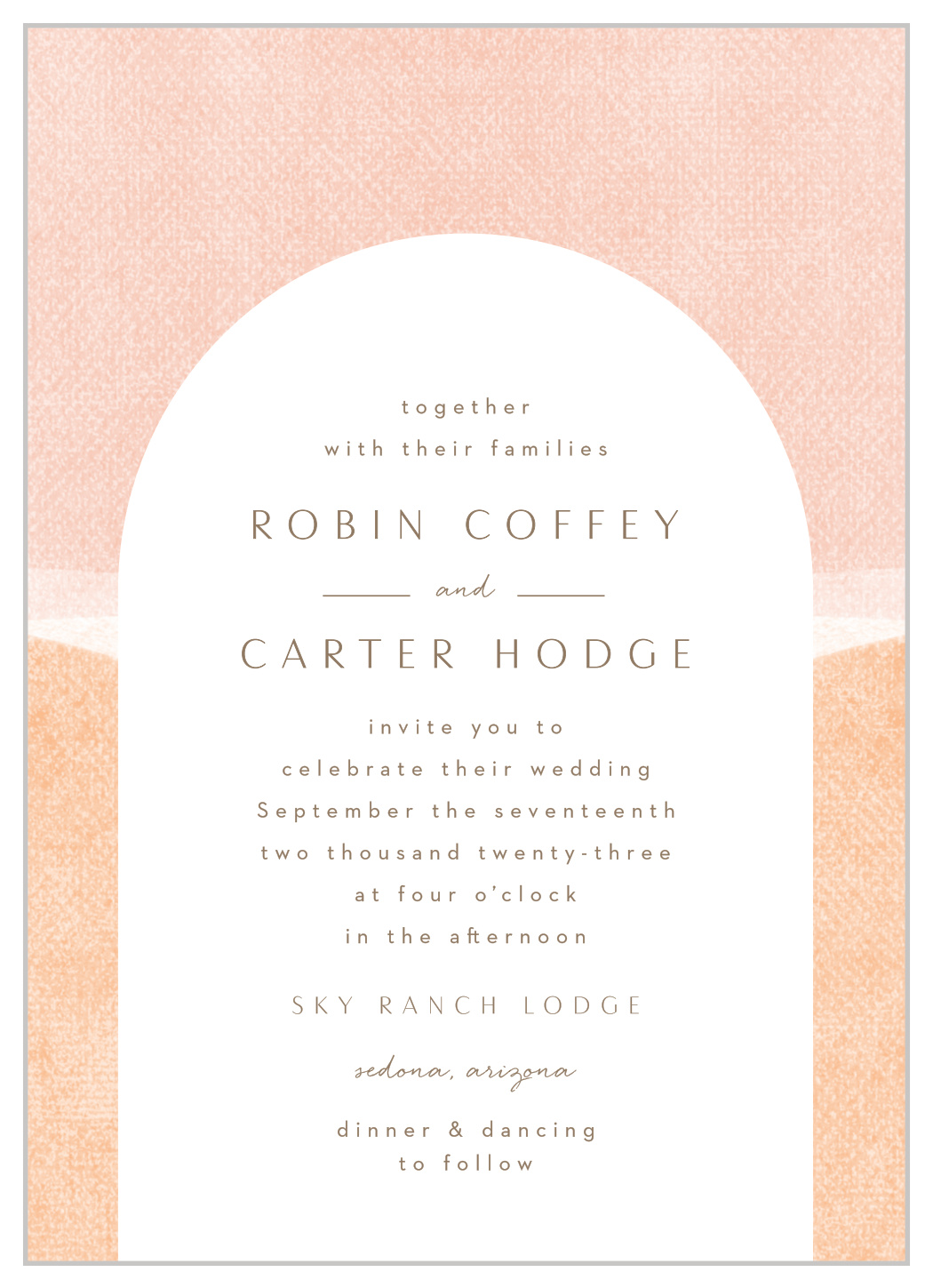 Artful Arch Wedding Invitations by Basic Invite