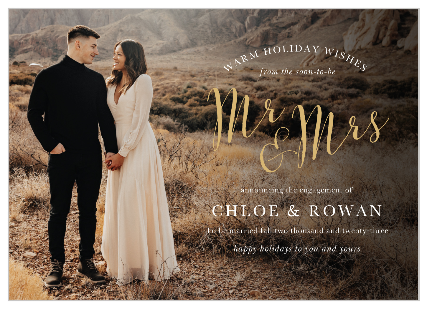 Future Couple Holiday Cards By Basic Invite