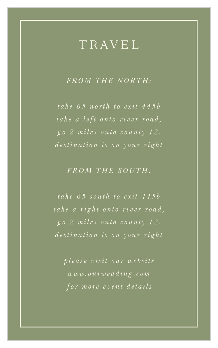 Mod Monogram Direction Cards by Basic Invite