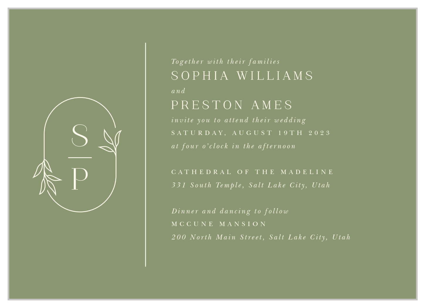 Mod Monogram Wedding Invitations by Basic Invite