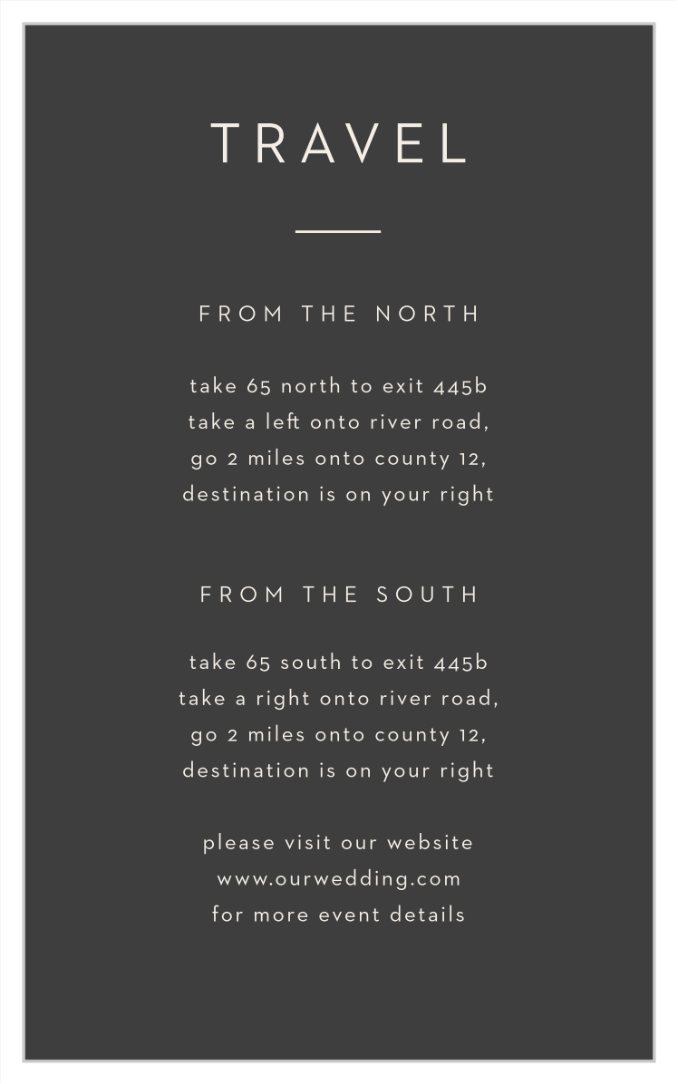 Party Party Direction Cards by Basic Invite