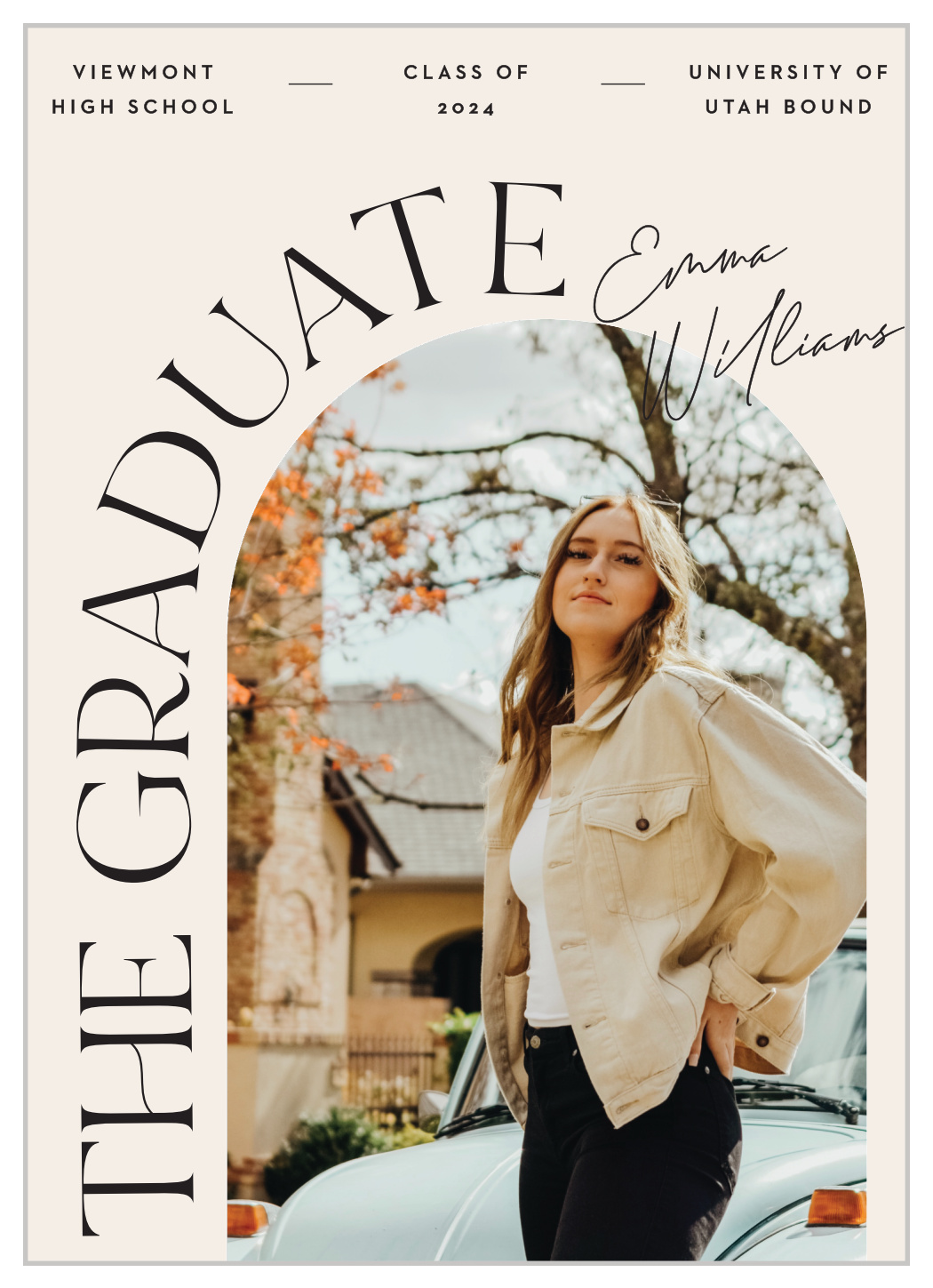 Arch Frame Graduation Announcements by Basic Invite