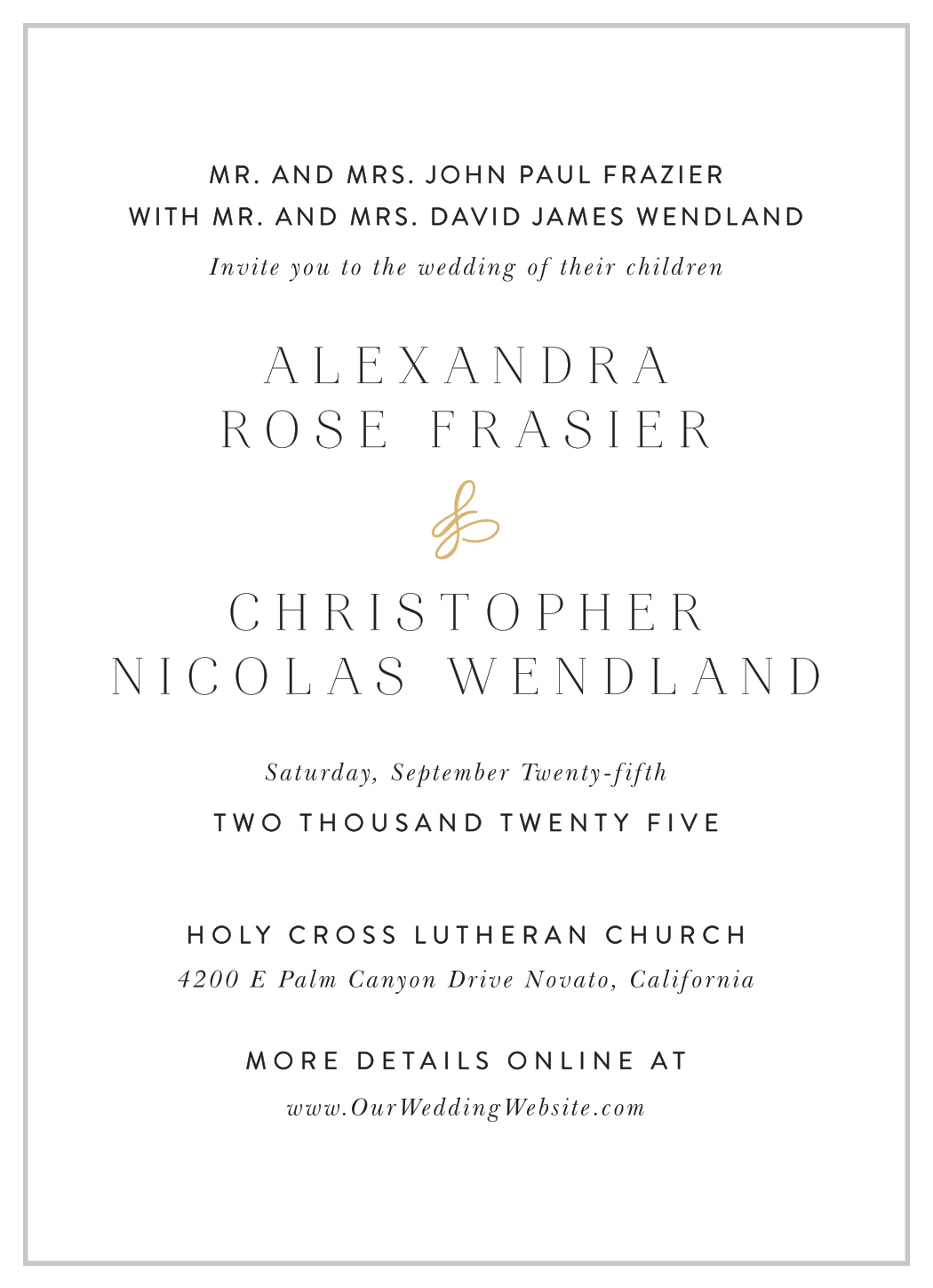 Simply Classy Wedding Invitations by Basic Invite
