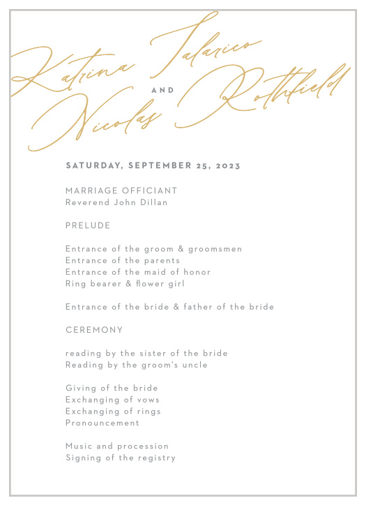 Wedding Programs | Match Your Colors & Style Free!