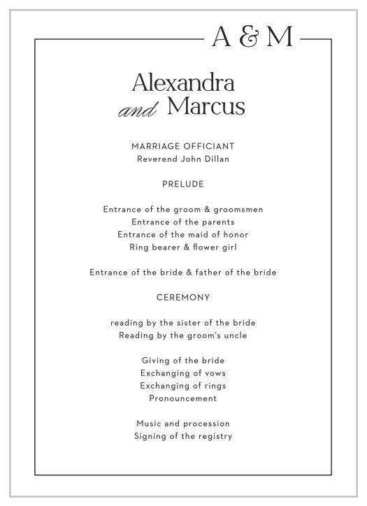 Wedding Programs | Match Your Colors & Style Free!